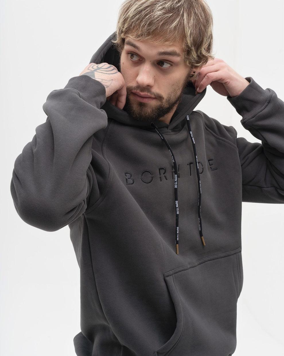 Warm Up Hoodie Dark Grey – BornToBe